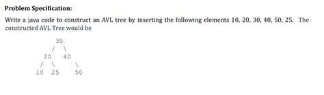 Solved Problem Specificationwrite A Java Code To Construct