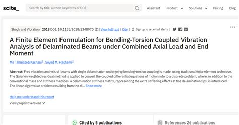 A Finite Element Formulation For Bending‐torsion Coupled Vibration Analysis Of Delaminated Beams