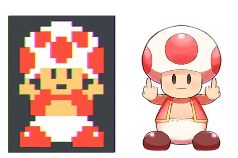 Toad And Red Toad Mario And More Drawn By P On Kome Danbooru
