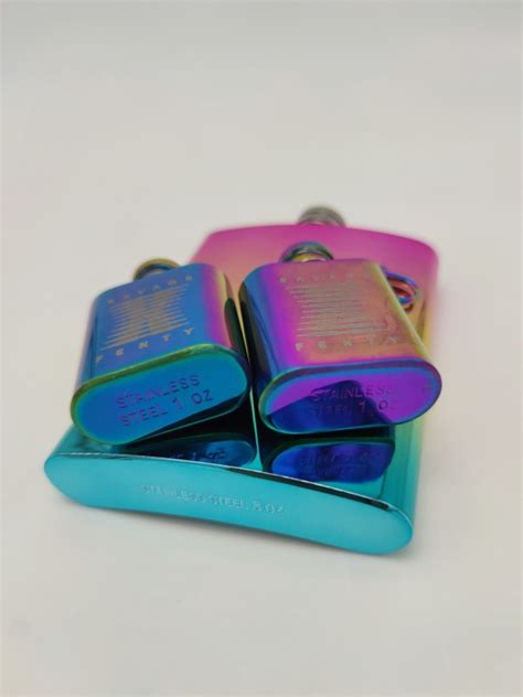 Iridescent Stainless Steel Mini Flask Keychain Fancy Things Glass