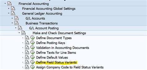How To Create Field Status Variant In Sap