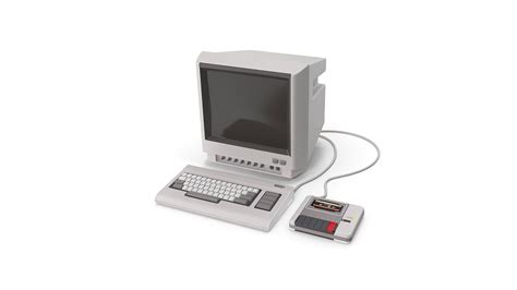 3d Retro Computer With Tape Deck And Keyboard Model Turbosquid 2035768
