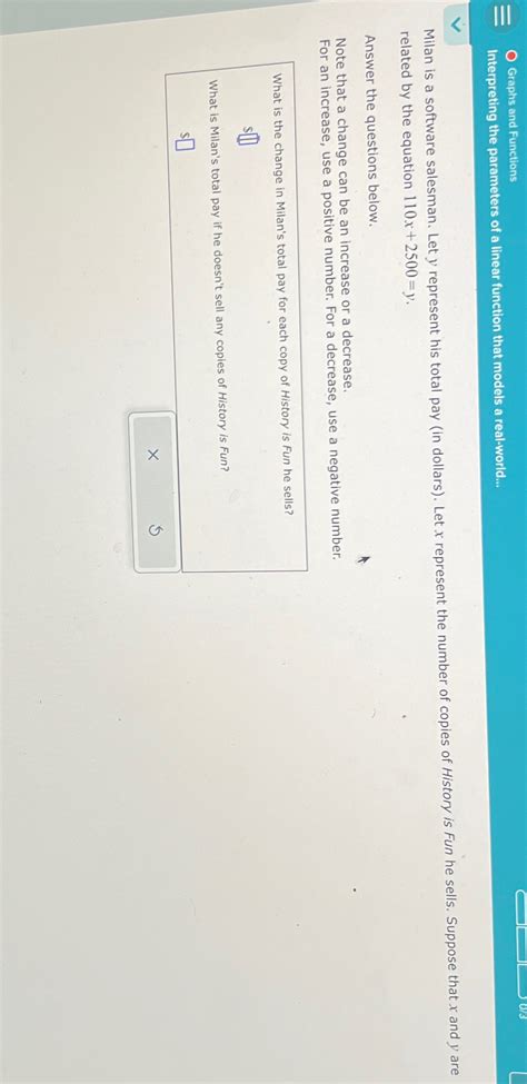 Solved Graphs And Functionsinterpreting The Parameters Of A