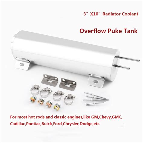 Polished Stainless Steel Radiator Overflow Tank Bottle Catch Can Car Modification Radiator