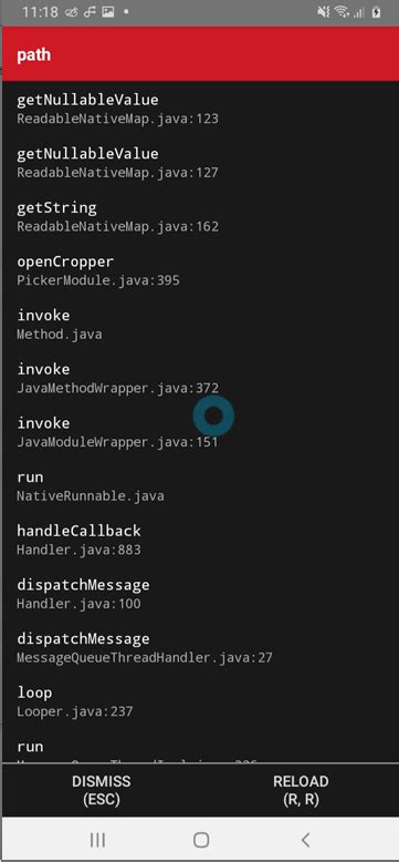 App Crash When Take A Picture And Press Back Button · Issue 1387 · React Native Image Picker