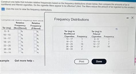 Solved Construct One Table That Includes Relative