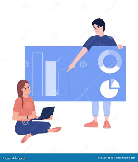 Data Analytics Team Flat Concept Vector Spot Illustration Stock Vector Illustration Of Element