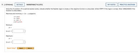 solved wanefmac7 6 2 012 function is unbounded maximize