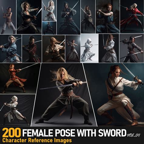 Artstation Female Pose With Sword Vol044k Reference Images
