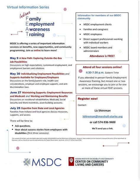 Msdc Is Offering A Series Of Free Information Sessions To Our Msdc