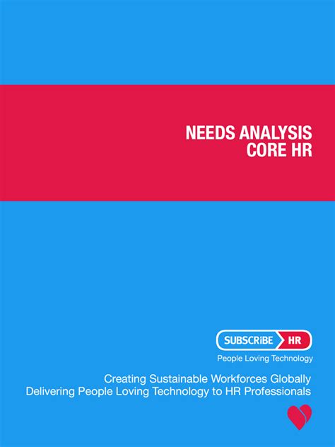 Core Hr Needs Analysis Hris And Hr Automation