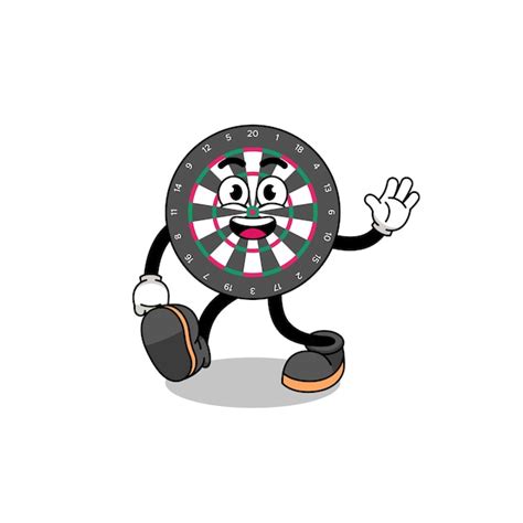 Premium Vector Dart Board Cartoon Walking