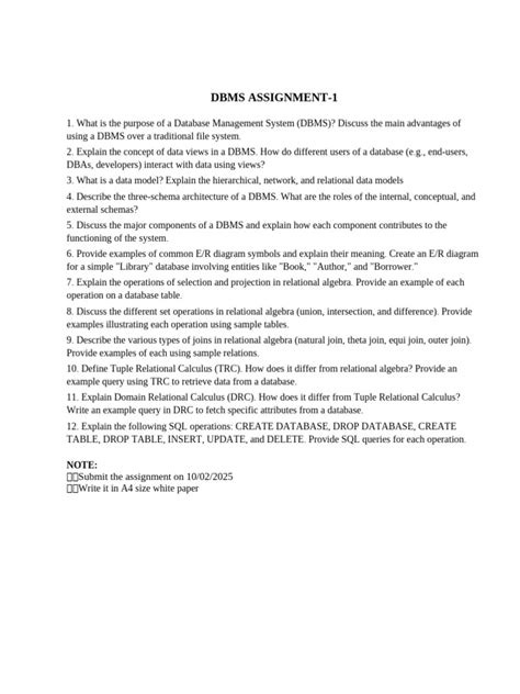 Dbms Assignment 1 Pdf