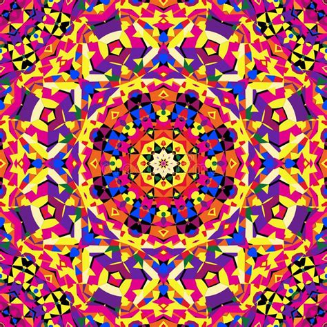 Bright Circular Kaleidoscope Pattern Stock Vector Illustration Of Color Decorative 59347100