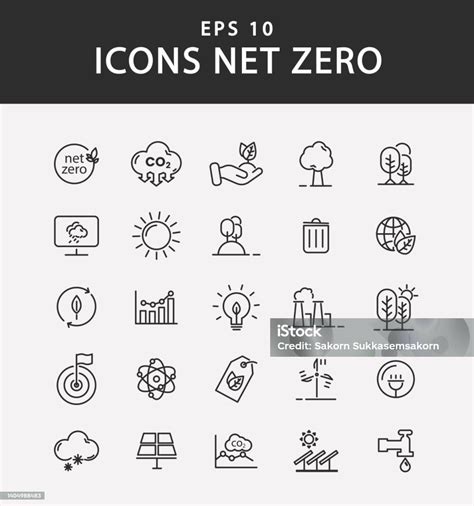 Net Zero 배너 아이콘 탄소 중립 및 순 제로 개념 자연 환경 기후 중립적 인 장기 전략 온실 가스 배출은 녹색 그물 센터 아이콘이있는 나무 블록을 목표로합니다