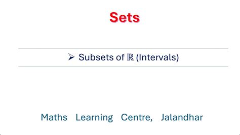 Subsets Of R As Intervals Youtube