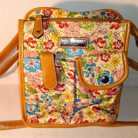 Rosetti Crossbody Double Sided Colorful Flora Purse W Many