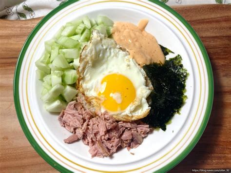 오이김비빔밥 만들기 디디미니 다이어트 레시피 두부마요소스 매콤명란 네이버 블로그