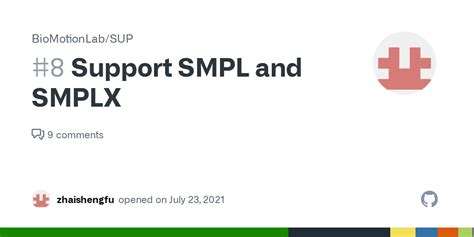 Support Smpl And Smplx · Issue 8 · Biomotionlabsup · Github