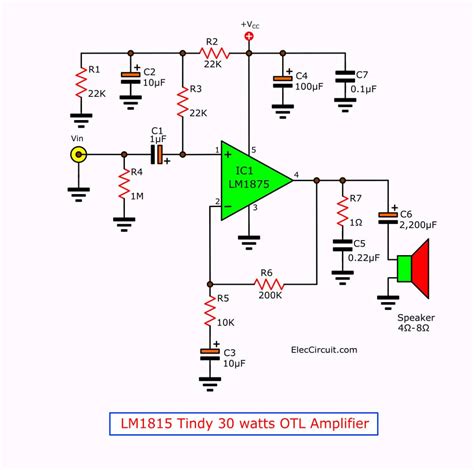 LM1875 Amplifier Circuit 30 Watts