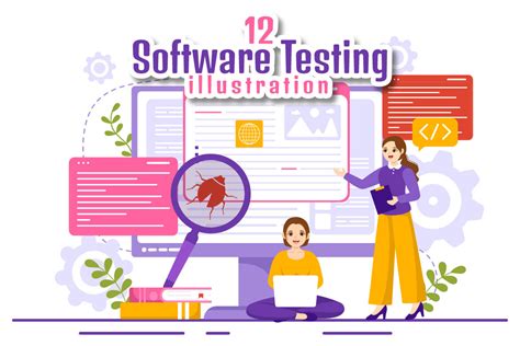 12 Software Testing Vector Illustration Deeezy