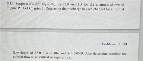 Solved P Determine The Normal Flow Depth For Each Chegg