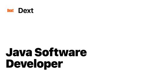 Java Software Developer At Dext