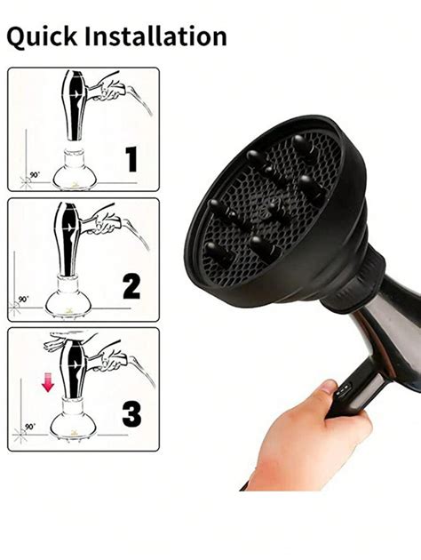 Universal Collapsible Hair Dryer Diffuser Attachment Lightweight