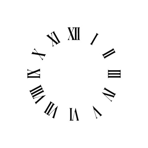 Premium Vector Clock Face With Roman Numerals Vector Illustration
