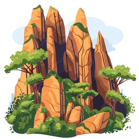 Premium Psd Satpura Range Indian Illustration