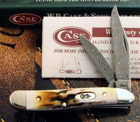 Case Stag Damascus Peanut Knife 2008 Damascus By Devin Thomas A