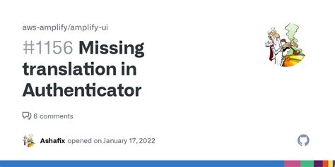 Missing Translation In Authenticator · Issue 1156 · Aws Amplifyamplify Ui · Github