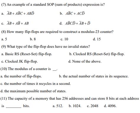 Solved An Example Of A Standard SOP Sum Of Products Chegg