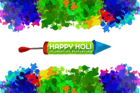 색상 축하 카드 배경의 인도 홀리 전통 축제 무료 벡터
