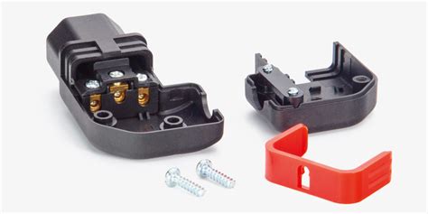 IEC LOCK IEC MAINS CONNECTOR C13 Type Female Cable Locking Horizontal Left Right Rewireable