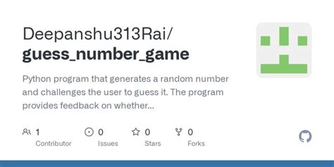 Deepanshu Rai On Linkedin Github Deepanshu313raiguessnumbergame