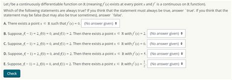 Solved Let Fbe A Continuously Differentiable Function On R Chegg Com