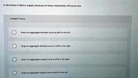 Solved A Decrease In Labor Supply Because Of Mass Retirements Will