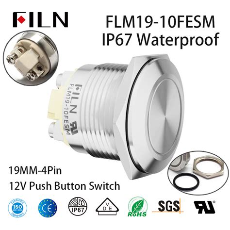 Great Panel Mount Push Button Switch FILN Panel Mount Push Button Switch Customizable