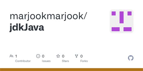 GitHub Marjookmarjook JdkJava