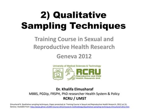 Sampling Technique In Quantitative And Qualitative Research Pptx