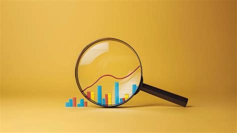 Premium Photo Magnifying Glass Focused On Simple Graph Design For Data Analysis