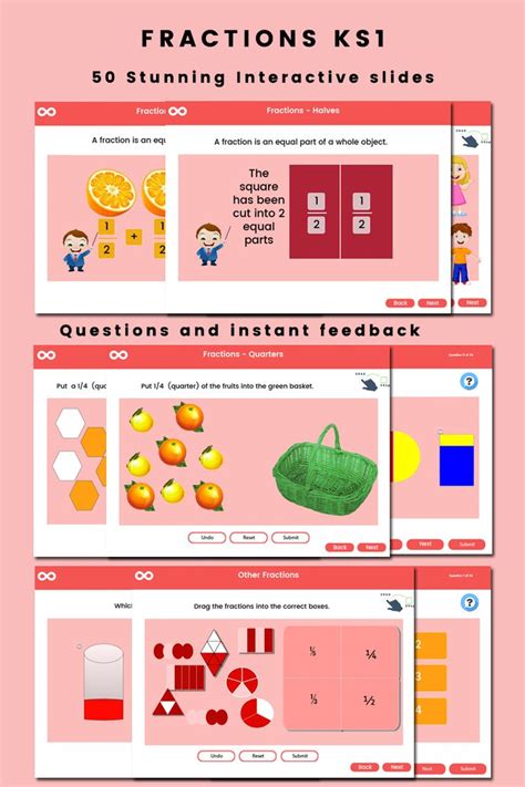 Year 2 Fractions Of Amounts Interactive Digital Maths Activities