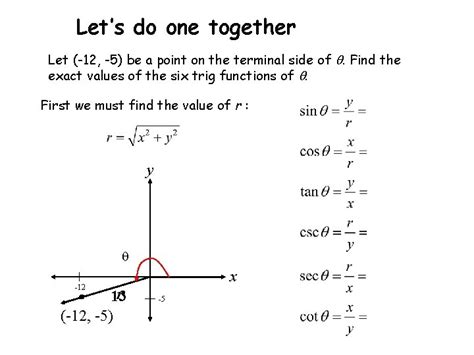 Sect 4 4 Trig Functions At Any Angle