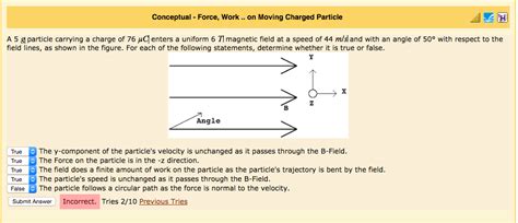 Solved A 5 G Particle Carrying A Charge Of 76 Mu C Enters A Chegg Com