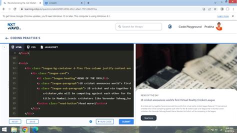 Hi Everyone Today I Did A News Page By Using Html And Css Prabha