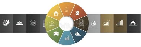 Investment Portfolio Diversification Chart Showing Asset Segments And Associated Icons For