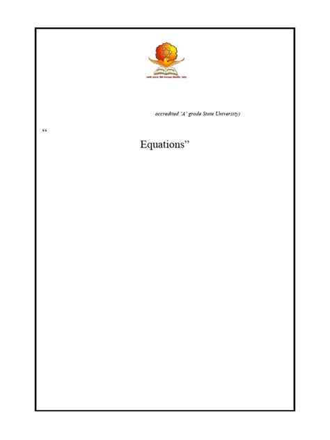 01 Synopsis Pdf Equations Numerical Analysis