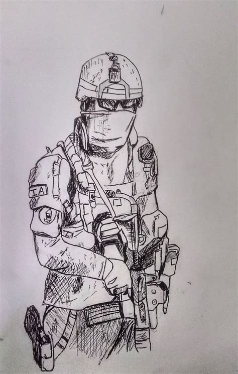 Soilder Drawing Drawings Draw Indian