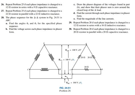 Solved Repeat Problem If Each Phase Impedance Is Chegg